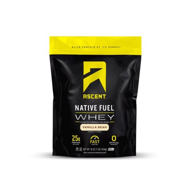 Ascent Native Fuel Whey Protein Powder, Vanilla Bean, 1 lb ...